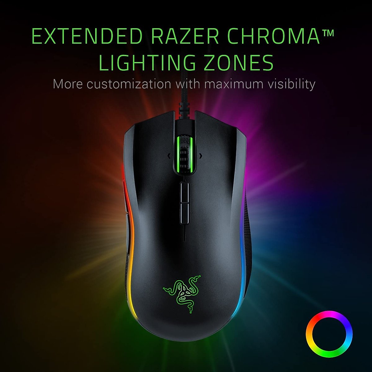 Razer Mamba Elite Gaming Mouse with 16.000 DPI 5G Optical Sensor, 9 Programmable Buttons, Ergonomic Form Factor, Powered Chroma