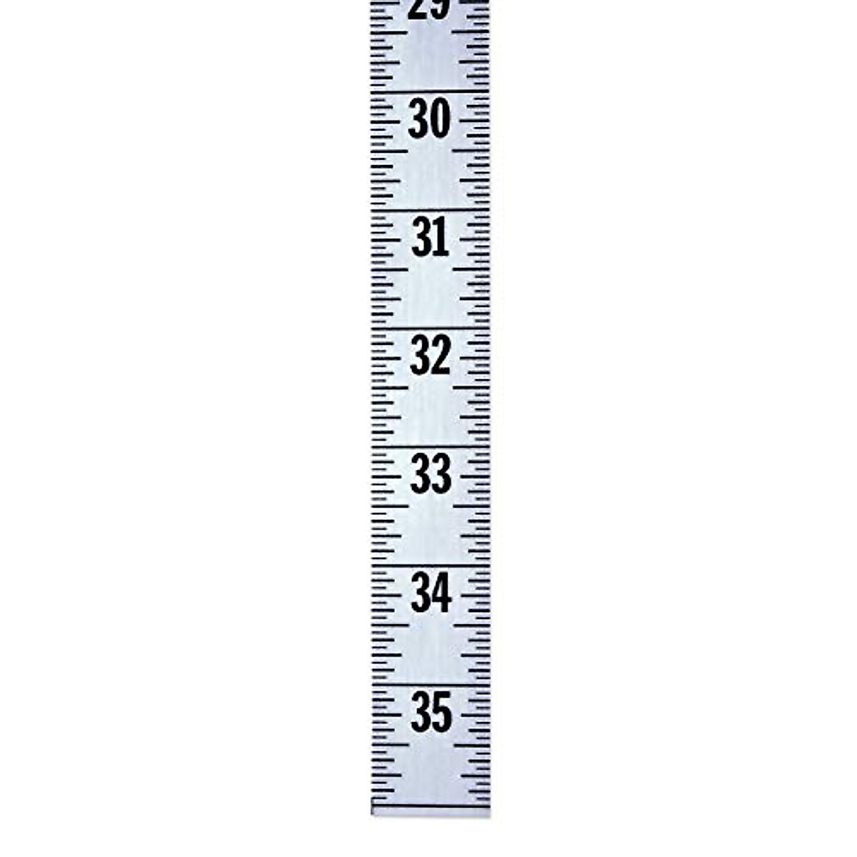 Ruler – Adhesive Backed – 1 Inch Wide X 36 Inch Long – Vertical Down – Fractional – 1/16” Grads – Silver