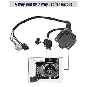 Oyviny 4 Way Flat and RV 7 Way Trailer Wiring Harness for Nissan Frontier 2005-2022/Nissan Xterra 2005-2015/Nissan Pathfinder 2005-2012/Suzuki Equator 2009-2012, Factory Tow Package Required