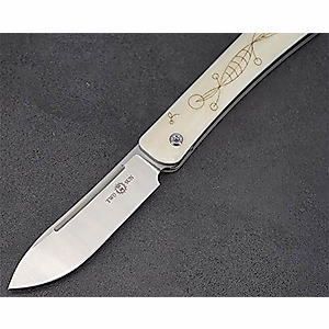 twosun Knives SLIP JOINT M390 Titanium Bone Handle Pocket Folder Knife TS197