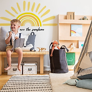 Boho Sun Wall Decals You are The Sunshine Wall Stickers Rainbow Wall Decals Large Half Sun Wall Decor Decals for Nursery Bedroom Classroom Wall Stickers Murals Decorations