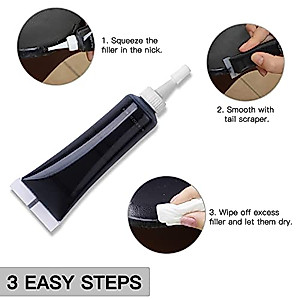 12 Colors Leather Repair Kit - for Furniture Car Seats Couches Sofa Shoes Boat, Leather Dye Restore Scratches Tears Holes, Purses Jacket Leather Paint, Vinyl Repair Kit Bonded Leather Genuine Italian…