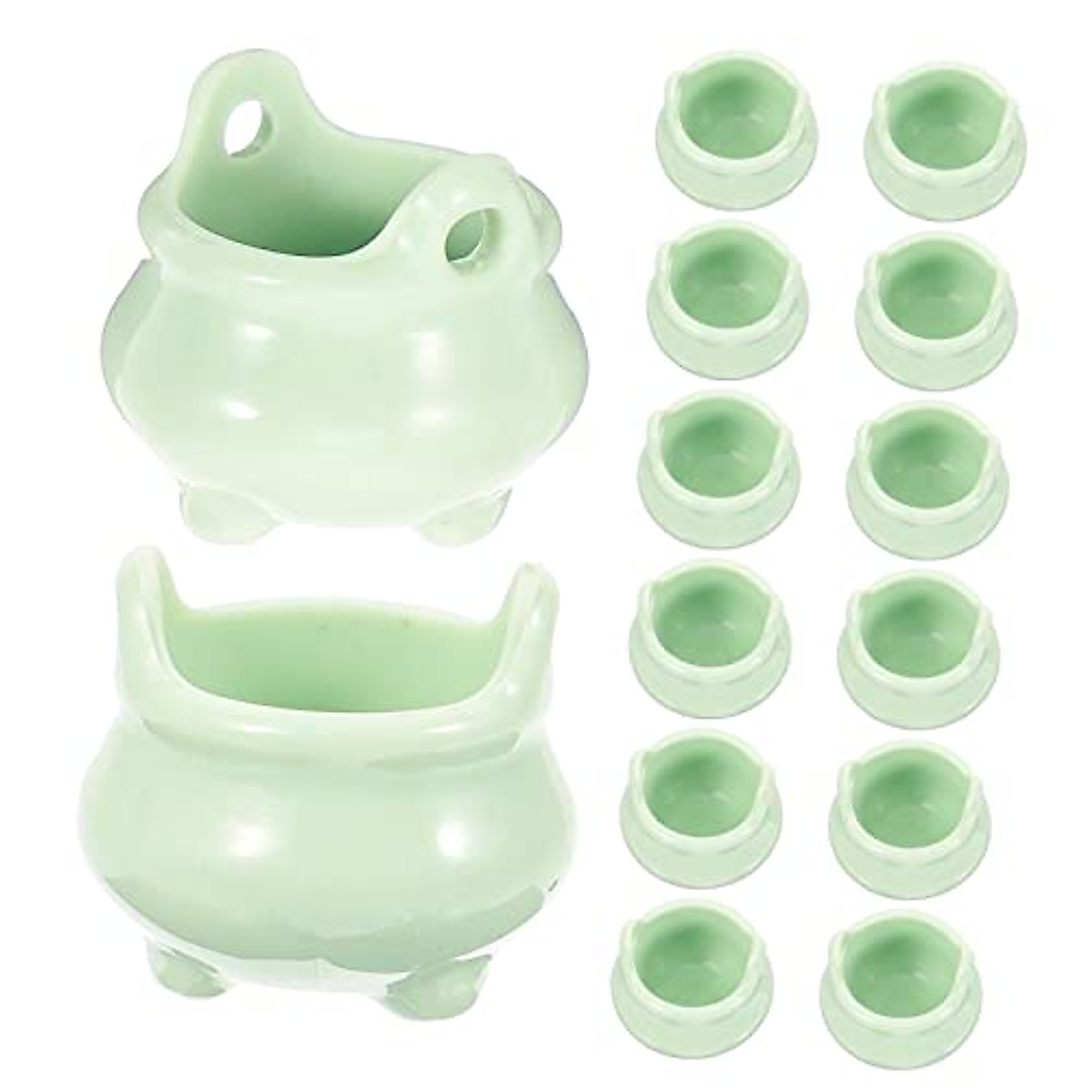 Abaodam 36 pcs Witch Boiler Candy Toys Halloween Toys miniture Decoration Witch Pot Witch Cauldron Pot Mini Halloween Candy Pail Plastic Miniature Ornaments Miniature Things Stove Toys