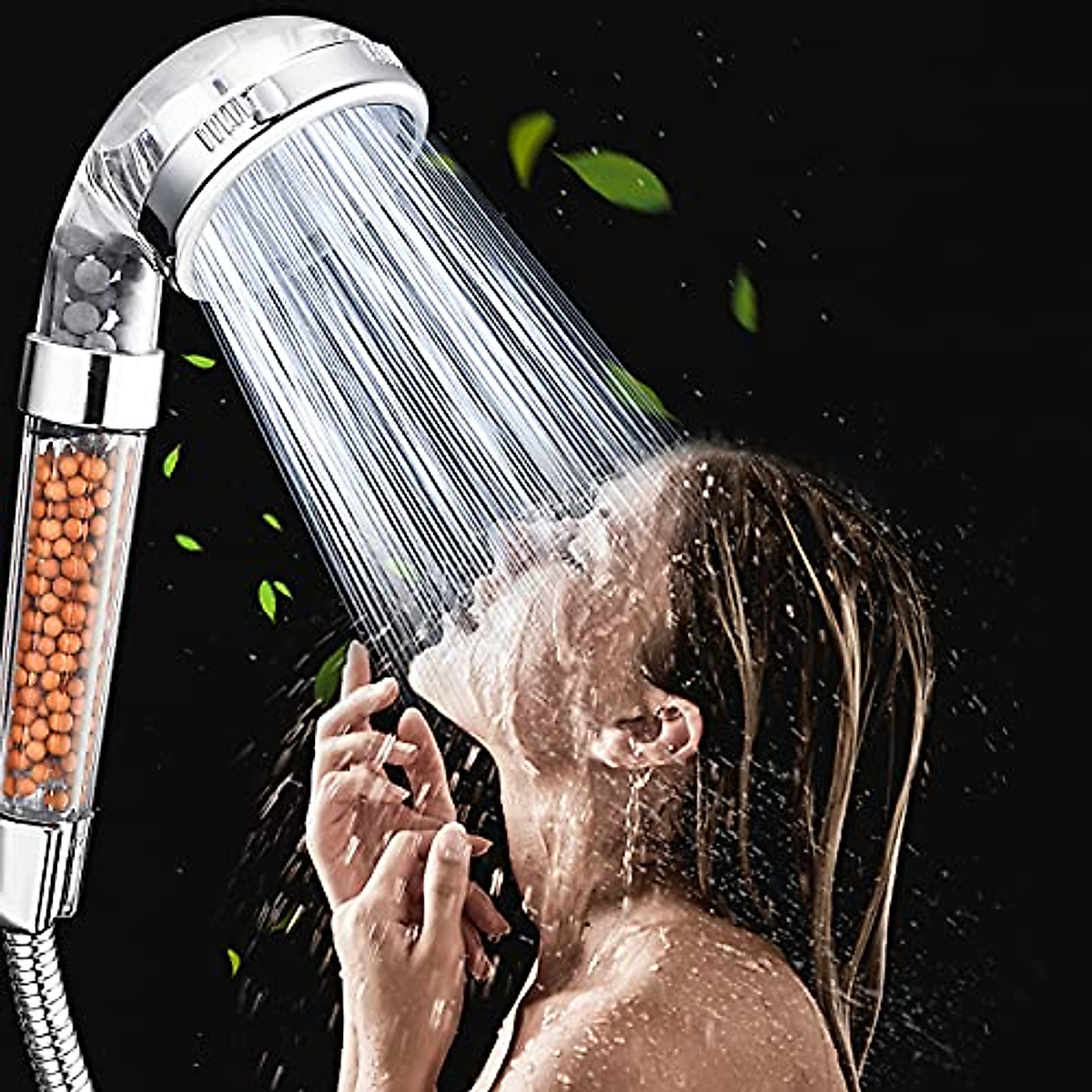 Nosame® Shower Head with Hose , Filter Filtration High Pressure Water Saving 3 Mode Function Spray Handheld Showerheads for Dry Skin & Hair