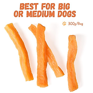 Pawmate Sweet Potato Dog Treats, Healthy Low Fat Dog Chews Rawhide Free Grain Free Training Treats for Small Medium Large Dogs 27-31 Counts