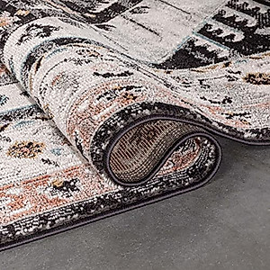 Well Woven Indira Julita Vintage Bohemian Aztec Tribal Black 5'3" X 7'3" Area Rug