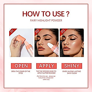 3 Color Polvo De Hadas Fairy Highlight Patting Powder Highlighter Body Brightens the Natural Three-dimensional Face Powder Blusher (Trio)