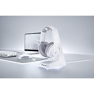 Razer Kraken X Ultralight Gaming Headset: 7.1 Surround Sound Capable - Lightweight Frame - Integrated Audio Controls - Bendable Cardioid Microphone - for PC, PS4, Nintendo Switch - Mercury White
