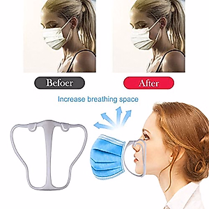 Sweetums Signatures 5/10/20pc 3D Food Grade Silicone Face Wearing Holder & Support- Increases Breathing Space to Help Breathe Smooth,Protect Makeup, do not Stick Lipstick (10PC)