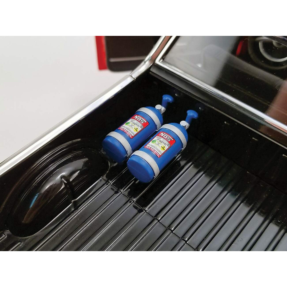 1965 El Camino Drag Outlaws Red with White Stripes Limited Edition to 354 Pieces Worldwide 1/18 Diecast Model Car by Acme A1805411