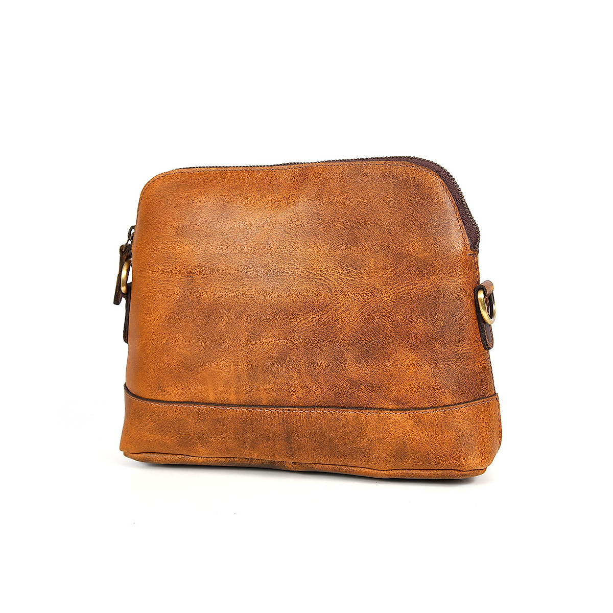 Aaron Leather Goods Crossbody Handbag for Women Genuine Leather (Medallion)