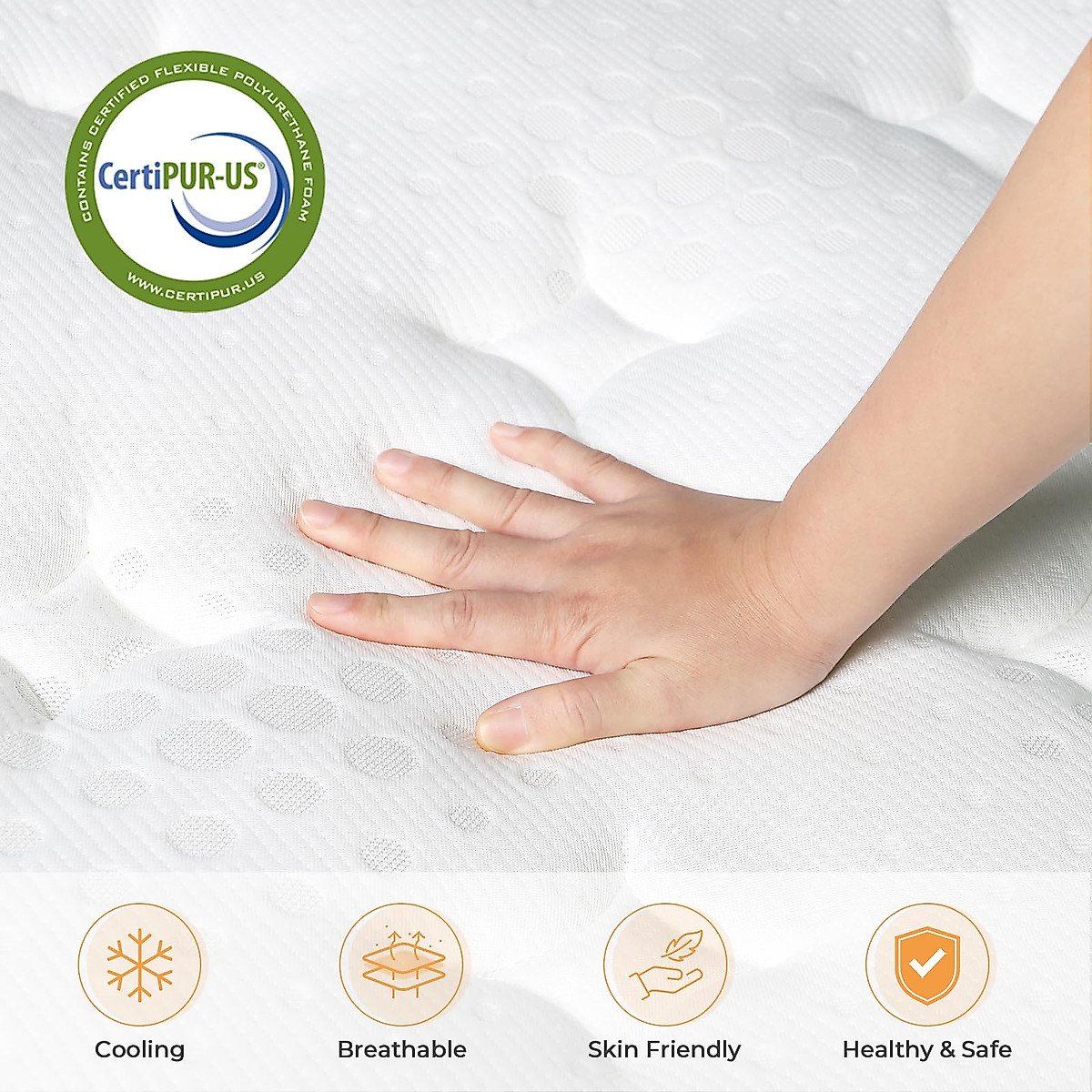 Vesgantti Twin Mattress, 12 Inch Memory Foam Hybrid Mattress in a Box with Individual Pocket Spring, Twin Size Mattress for Pressure Relief, Motion Isolation, Medium Firm Support