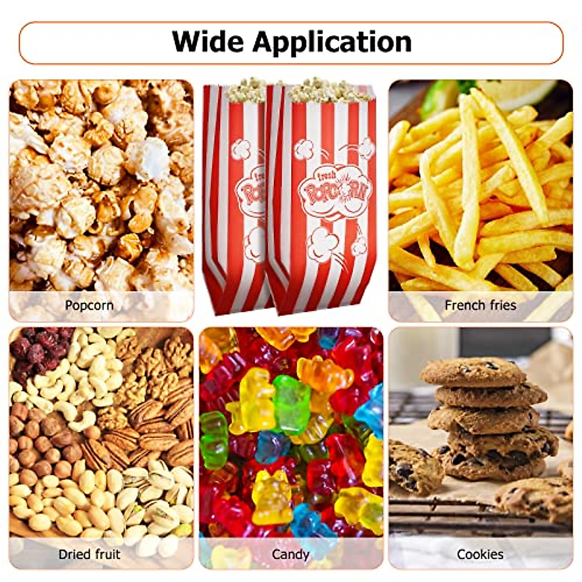 Small Popcorn Bags s, 1 oz s Individual Servings for Popcorn Machine Party, Bulk