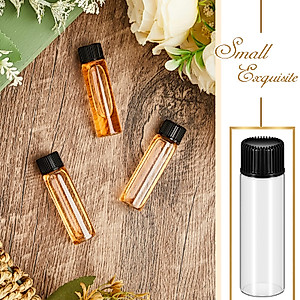 Lallisa 80 Pcs Clear Glass Vial Glass Sample Vial Clear Bottles with Screw Caps and Plastic Stopper Leakproof for Oil Sample Aromatherapy Fragrance Vials Lightweight Perfume Travel (7 ml)