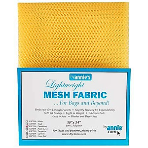 Mesh Fabric Lightweight Primary Bundle- Dandelion, Parrot Blue, White, Black and Atomic Red - 18" x 54" with Tape Measure-Bundle of 6 Items Primary