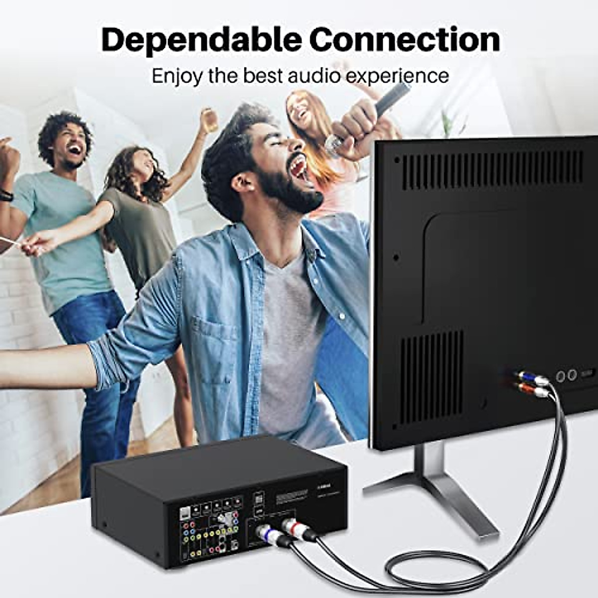 GearIT Dual 2 XLR Female to Dual 2 RCA Male Cable (3.3ft) 2-XLR to 2-RCA Female to Male Plug for Home Theater Mixers Amplifiers Hi-Fi Systems Microphone, 3.3 Feet