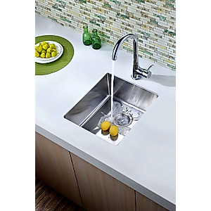 Dawn BS131507 Undermount Single Bowl Bar Sink, Polished Satin