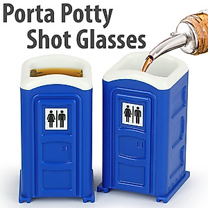 Funwares The Ultimate Gag Gift Bundle - Porta Potty Shot Glass and Poop Timer