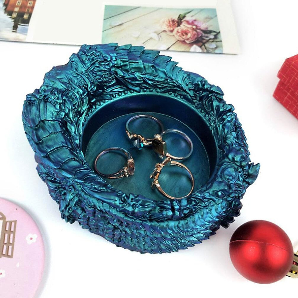 ABOOFAN Box Decor Silicone Mold Jewelry Tray Mold Container Casting Mould Plate Mold Multi-Functional Mold DIY Mold Home Accessory Delicate Mold Multifunction Cake Mold White