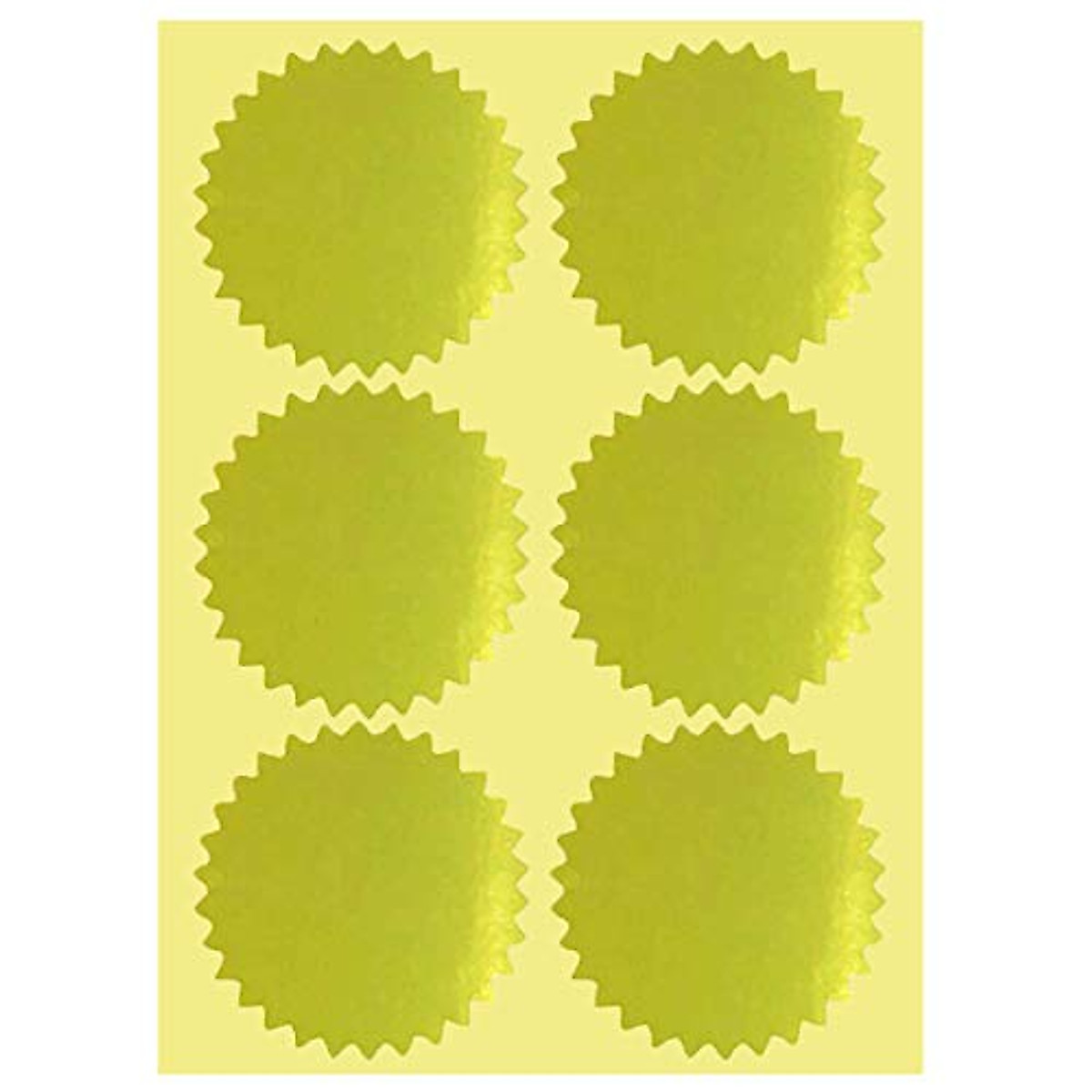 Remarkable Gold Certificate Embossing Seal Label - 1.5" Inch Gold Foil Sticker Envelope Package Serrated Edge Self-Adhesive Stickers – 180 Labels Per Pack