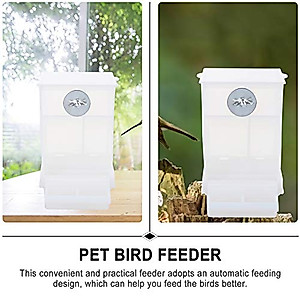 VILLCASE Bird Cage Feeder Automatic Pigeon Bird Feeder, Bird Feeder Automatic Pet Feeder Bird Food Container Tool Feeding Tool for Parrot Pigeon Parakeet Canary Cockatiel 2PCS Parakeet Cage