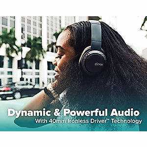 Cleer Audio Enduro 100 Wireless Bluetooth Headphone - Over Ear Fast Charging Lightweight, Podcasting 100Hr Long Battery | Full Charge 4 Day Playback, Play Music & Take Calls Ironless Driver (Navy)