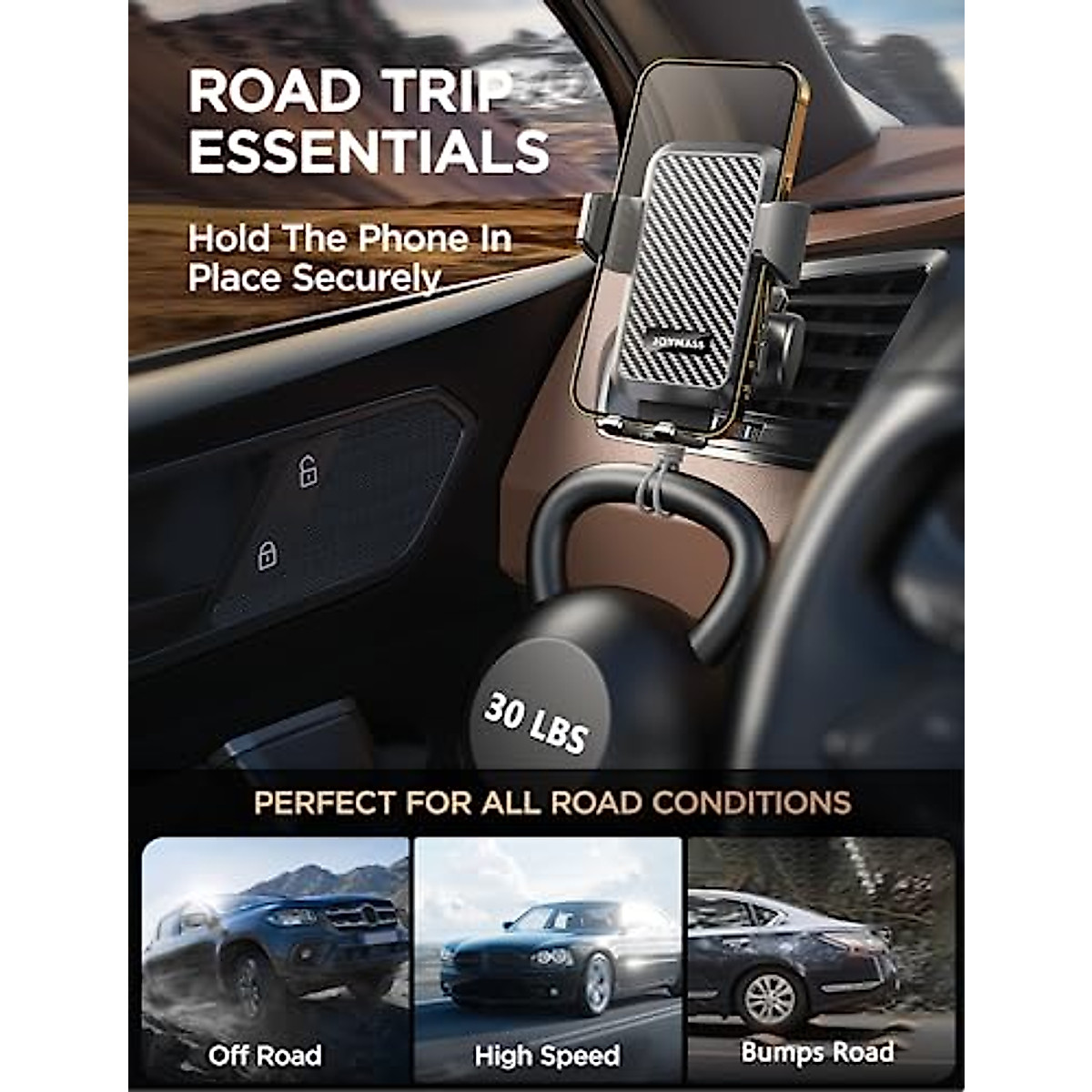 Wireless Car Charger, JOYMASS 15W Fast Charging Auto Clamping Car Charger Cell Phone Holder Mount Vent for iPhone 15 14 13 12 Mini Pro Max 11 XR XS X, Samsung Galaxy S23 Ultra S22 S21+ Note 20, etc