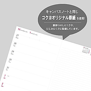 KOKUYO Campus Diary Biz 2022 Weekly Type Horizontal Left A5, Dark Navy (ニ-CCWHDB-A5-22)