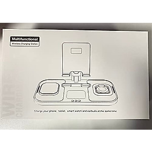 Wireless Charger 4 in 1 for Apple Charging Station for iPhone 15 Pro Max/14/13/12/11 AirPods Pro 2, iPad Stand Dock, Watch Charger for iWatch 9/8/7/6/SE, Charging Station for Apple Multiple Devices