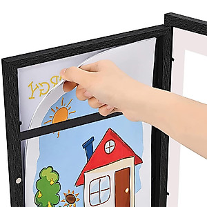 MGUTOD Kids Artwork Frames Front Opening for 50 Pictures - 10x12.5 A4 Children Artwork Display Frame, Kids Art Drawing Projects Photos Crafting Show Suspension Frames for Home, Office