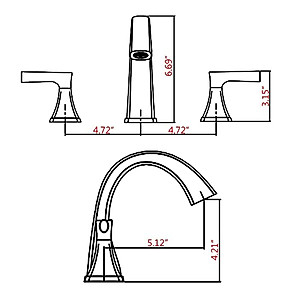 Widespread Bathroom Sink Faucets Two Handle 3 Hole Vanity Bath Faucet with Drain Assembly (Brushed Golden)