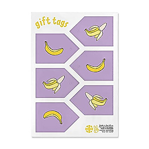 CENTRAL 23 - Purple Gift Wrap - 6 Sheets of Birthday Wrapping Paper - Yellow Bananas - For Men Women Kids - Recyclable