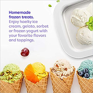 Klee 3-Piece Instant Ice Cream Maker Pan with Ice Cream Spade, Scraper and Recipes