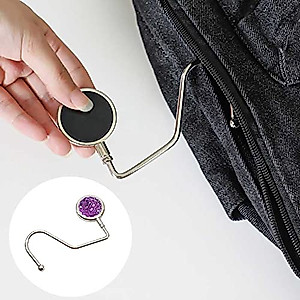 SagaSave 4Pcs Handbag Hook Table Hook Hanger Under Counter Bags Storage Desk Bag Hanger Portable for Girls Women