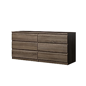 Tvilum Scottsdale 6 Drawer Double Dresser, Truffle