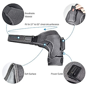 Cordless Heated Shoulder Wrap, Heated Shoulder Brace with Vibration, Shoulder Massager Heating Pad, Shoulder Support Brace Heated Pad for Shoulder Relax