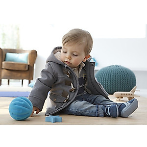 Lewego Unisex Baby Fleece Hooded Jacket Outerwear Duffle Zipper Winter Coat, Grey, 100cm(12-18Months)