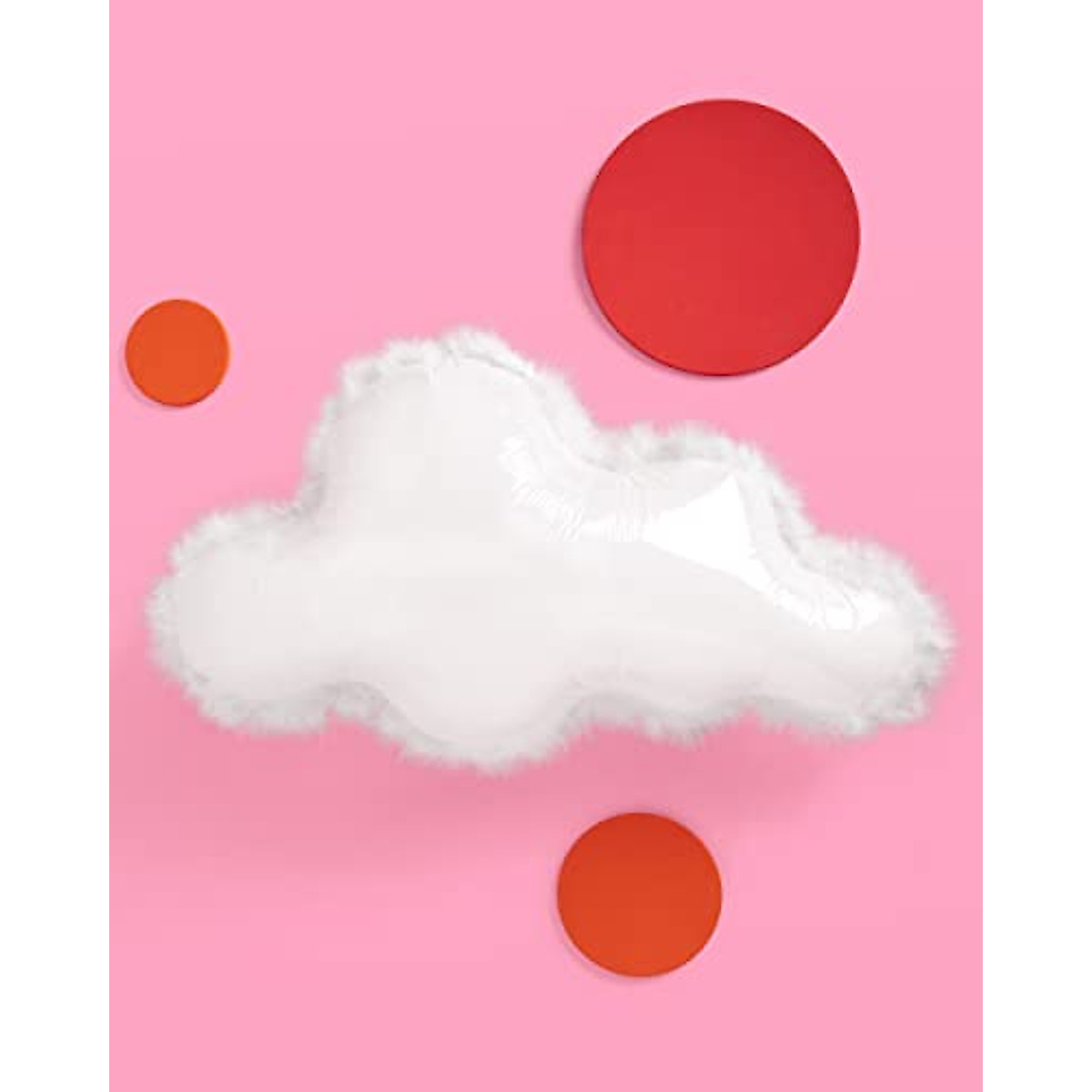 xo, Fetti White Cloud Balloon w/ Feather Trim - 27" | Birthday Decoration, Bachelorette Backdrop, Cool Baby Shower Decor, Pastel Bday Supplies, Fun Photo Booth, Party Decorations