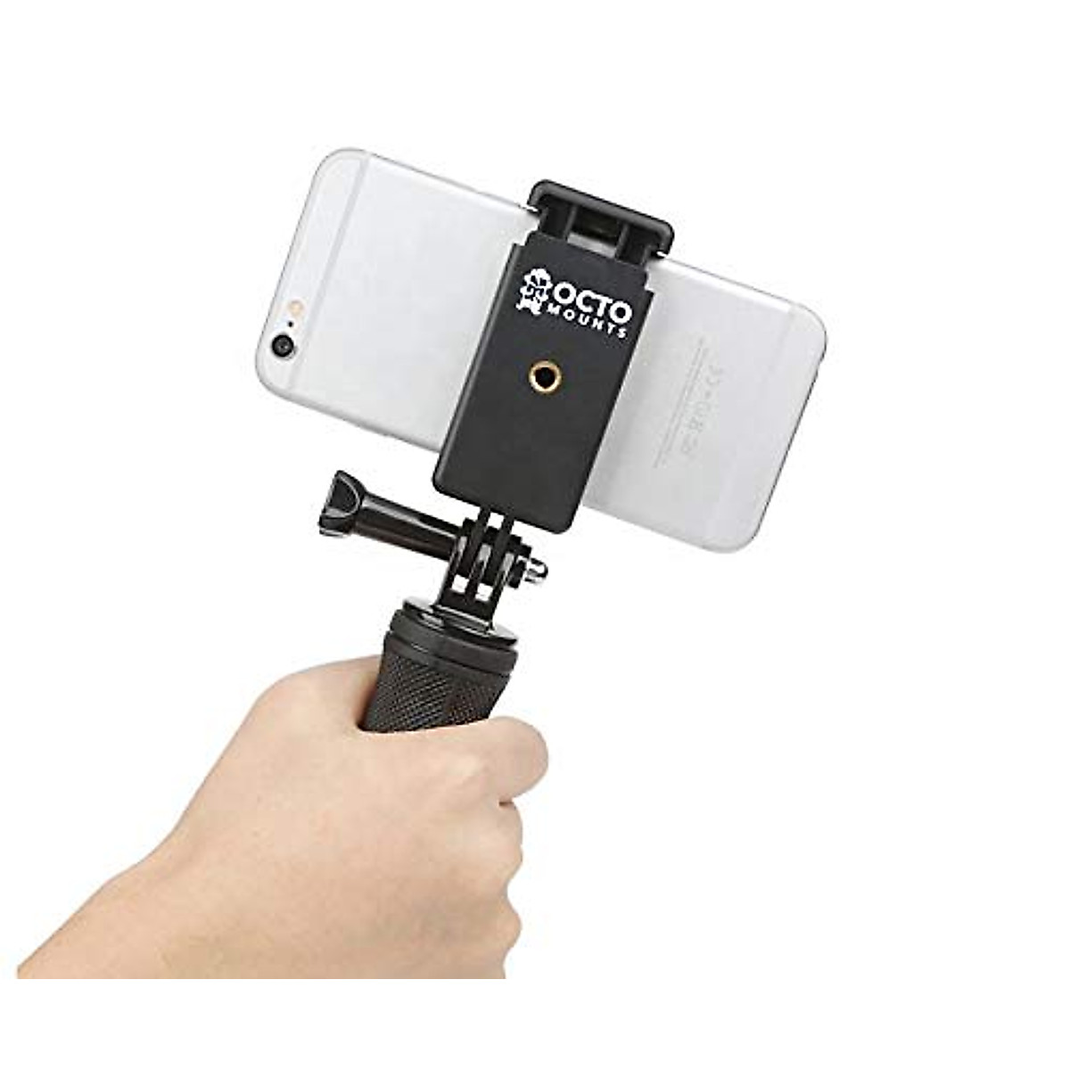 OCTO MOUNTS | 2 Pack Universal Smartphone Holder w/GoPro Style Mount Attachment for Any Phone. Connect Your Phone or GPS to Any GoPro Mount. Compatible with iPhone, Samsung, Google, Tomtom, etc.
