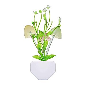 Urbanstrive Super Power Saving 0.5W Night Lights 7 Color Changing w/Dusk to Dawn Sensor LED NightLight Mushroom Lamp Plug-in LED Lamp Auto On/Off Night Light for Kids