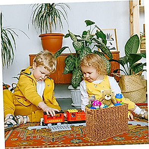 1pc Storage Basket Kids Storage Organizer for Book Storage Box Kids Storage Box Water Hyacinth Cube Hyacinth Toilet Paper Basket Baby Nursing Seagrass Basket Packing Basket