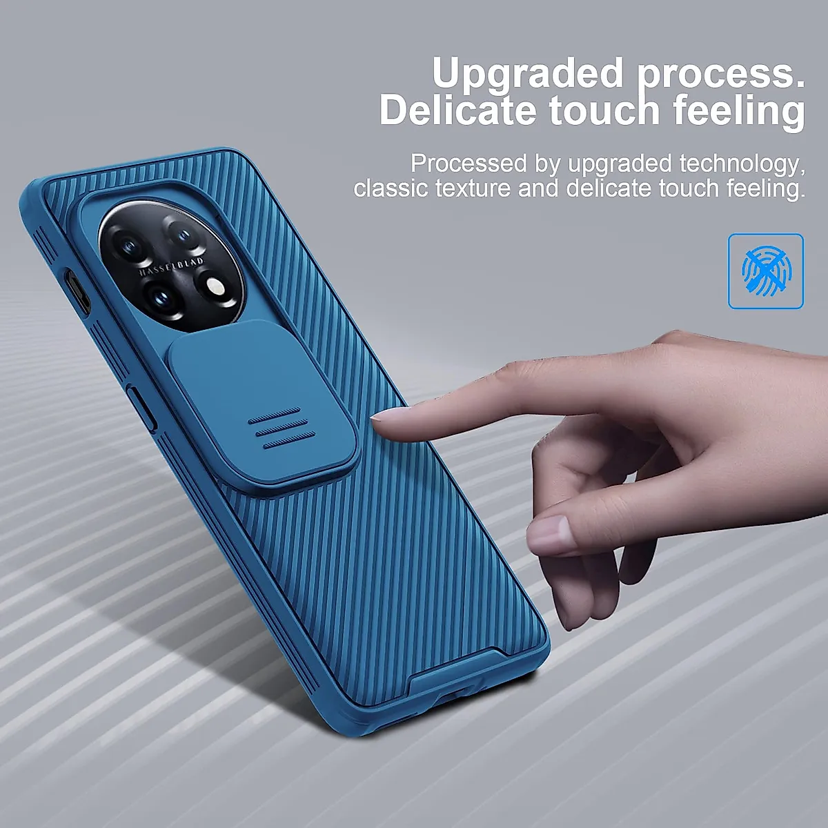 Nillkin OnePlus 11 5G Case - CamShield Pro Case with Slide Camera Cover, Slim Fit Thin Shockproof Cover for OnePlus 11 2023 - Blue