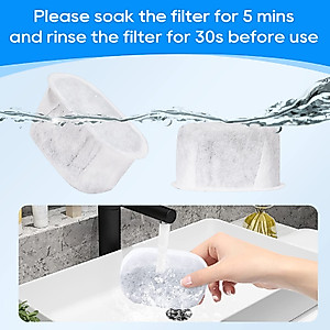 MyfatBOSS 6 Pack Cat Water Fountain Filter for W300&W300B&W500 Cat Water Fountain, Filters for 67oz/2L and 118oz/3.5L Automatic Pet Water Fountain