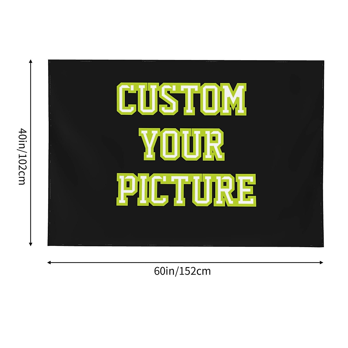 JINJUREN Custom Tapestry Upload Images Banners and Signs Customize For Bedroom 60 * 40 inch Horizontal