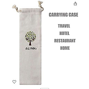 ALINK 8-Pack Stainless Steel Straws, 10.5” Long Reusable Replacement Metal Straws for 20 30 OZ Yeti Tumbler, RTIC, Tervis, Mason Jar, With 8 Silicone Tips, 2 Cleaning Brush and 1 Carrying Case