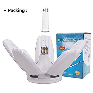 Maxziller LED Garage Lights,100W Deformable Led Garage Ceiling Lighting 11000LM E26/E27 Daylight 6000K Super Bright Garage Light Adjustable Garage Light for Garage,Workbench,Barn,Warehouse