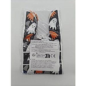 AhfuLife 120 PCS Halloween Treat Candy Bags, 6 Designs Halloween Goodie Bags for Trick or Treat, Small Cute Rabbit Ears Halloween Snack Bags for Halloween Party Supplies Favors