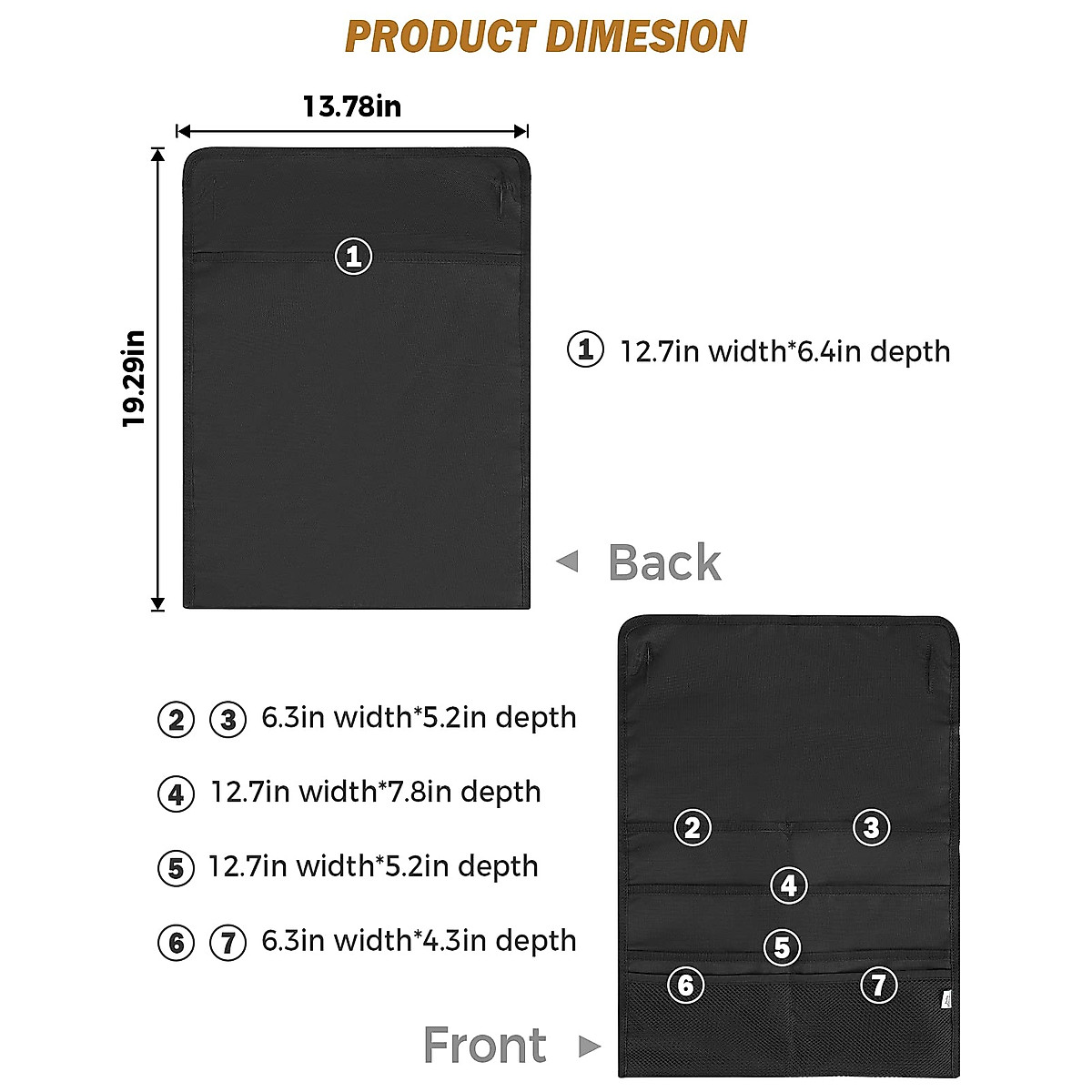 yamagahome Desk Cup Holder Clamp with Hanging Storage Bag, 2 in 1 Table Cup Holder Clip for Desk, Anti-Spill Tableside Cup Holder with Hanging Organizer for Home Office, College Dorm Rooms, RV