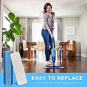 7 Pack Microfiber Cleaning Pads Compatible with Bona Mop, 18 Inch Mop Pads for Hardwood Floor Cleaner (7 Pack)