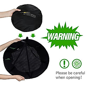 iPower Herb Drying Rack 2-Layer 2-Feet Hanging Mesh Net Dryer Collapsible with U-Shape Zippers, Pothook, Carabiner and Storage Pouch, for Hydroponics Flowers, Buds, Fruits, Seafoods, Clothes